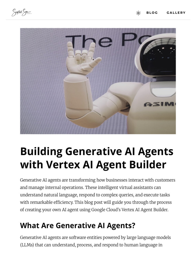 Building Generative AI Agents With Vertex AI Agent Builder | PDF | Artificial Intelligence ...