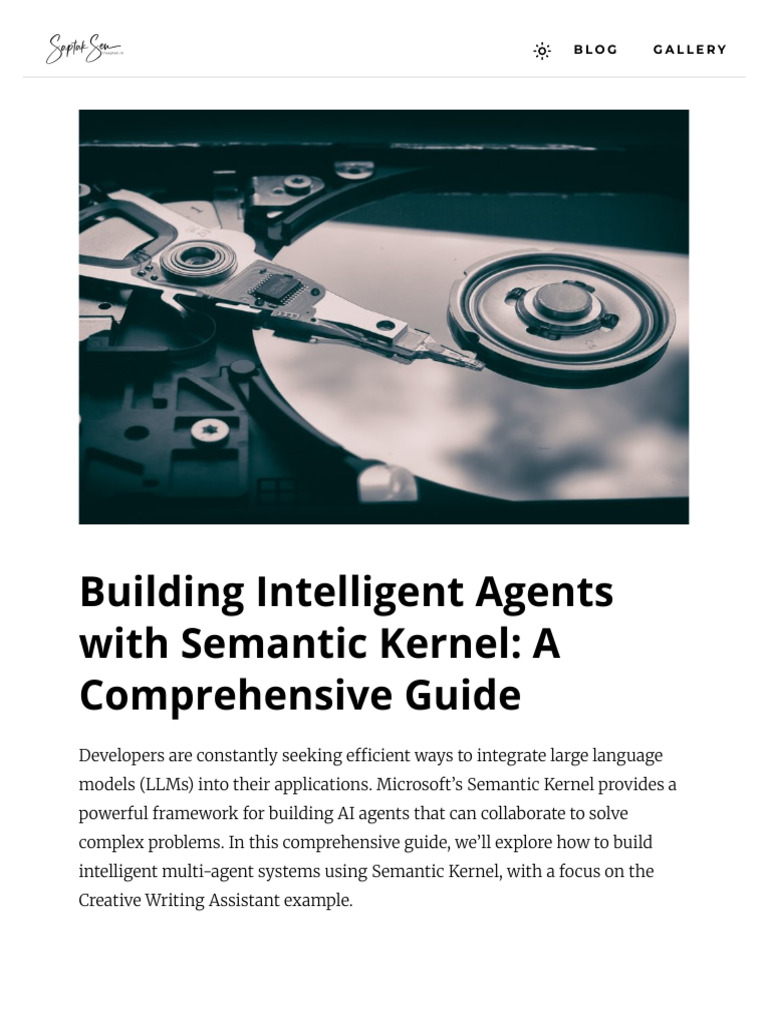 Building Intelligent Agents With Semantic Kernel: A Comprehensive Guide | PDF | Artificial ...