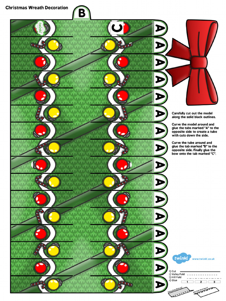 T T 24574 3D Christmas Wreath Display Printable Ver 2 | PDF