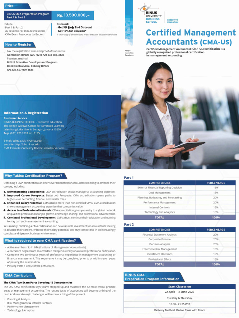 CMA Brocure - Binus | PDF