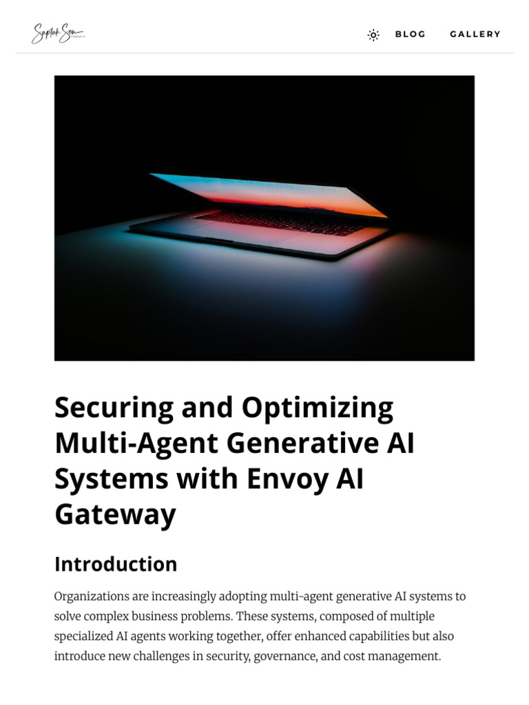 Securing and Optimizing Multi-Agent Generative AI Systems With Envoy AI Gateway | PDF ...