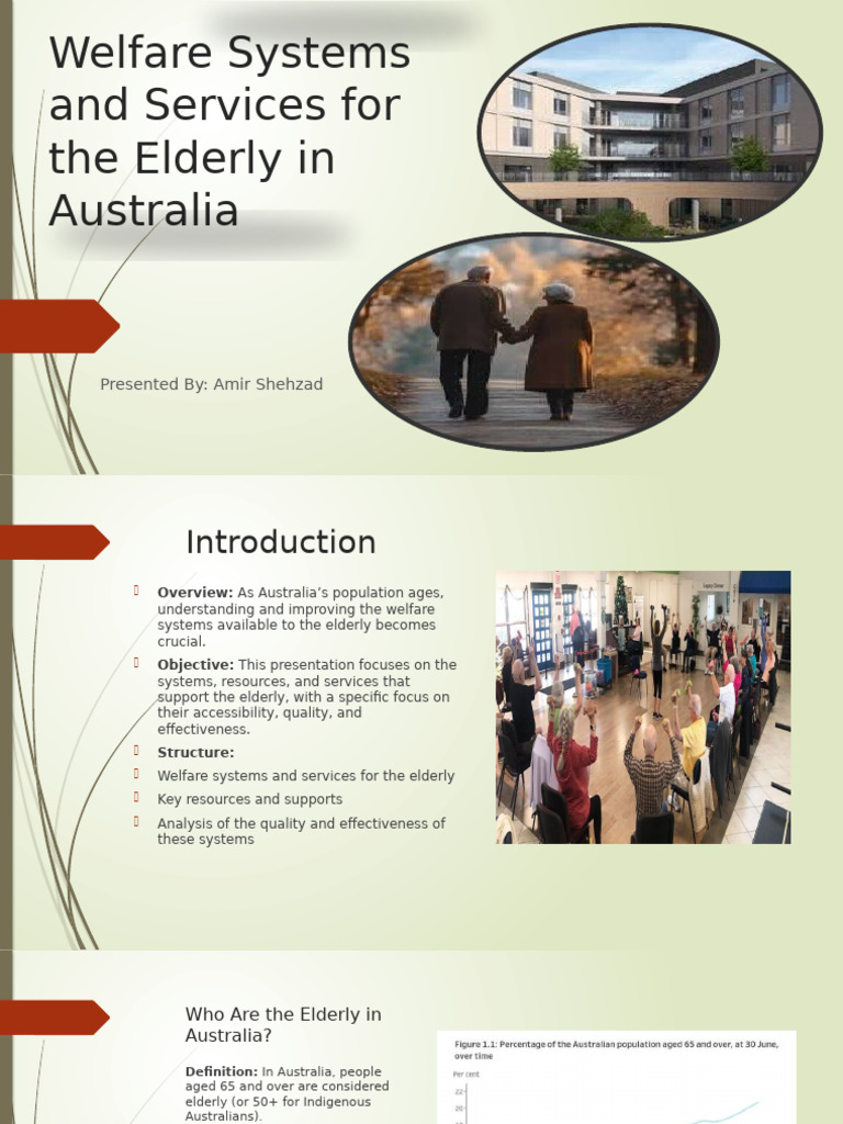 Welfare Systems and Services For The Elderly in Australia | PDF ...