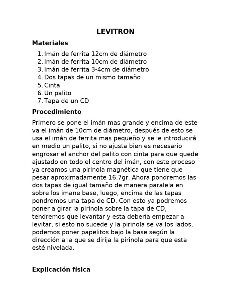 Copia de Levitron | PDF