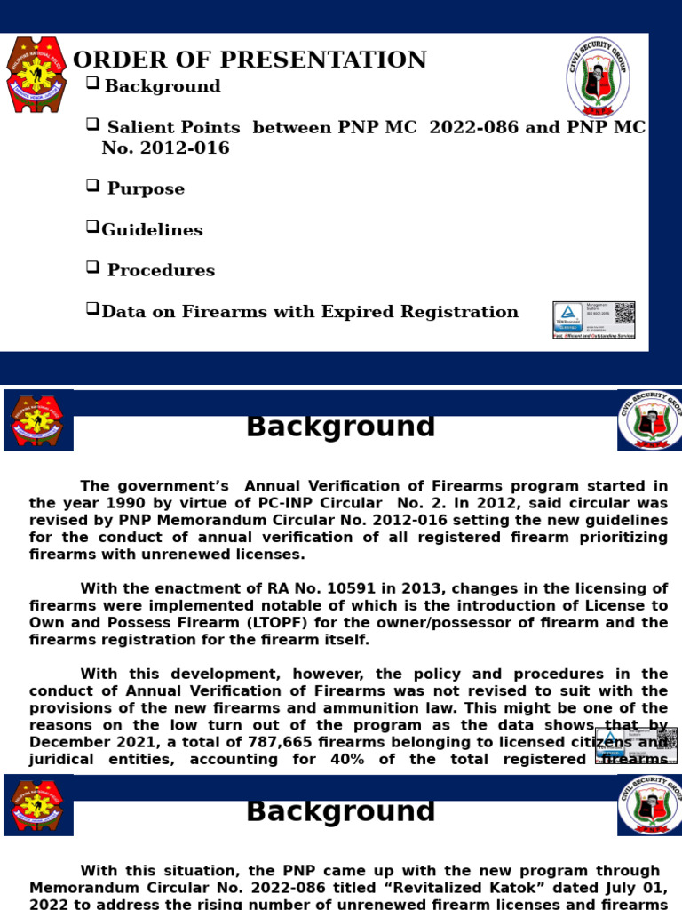 2-Salient Provisions 2019-012 & 2022-086 | PDF | License | Police
