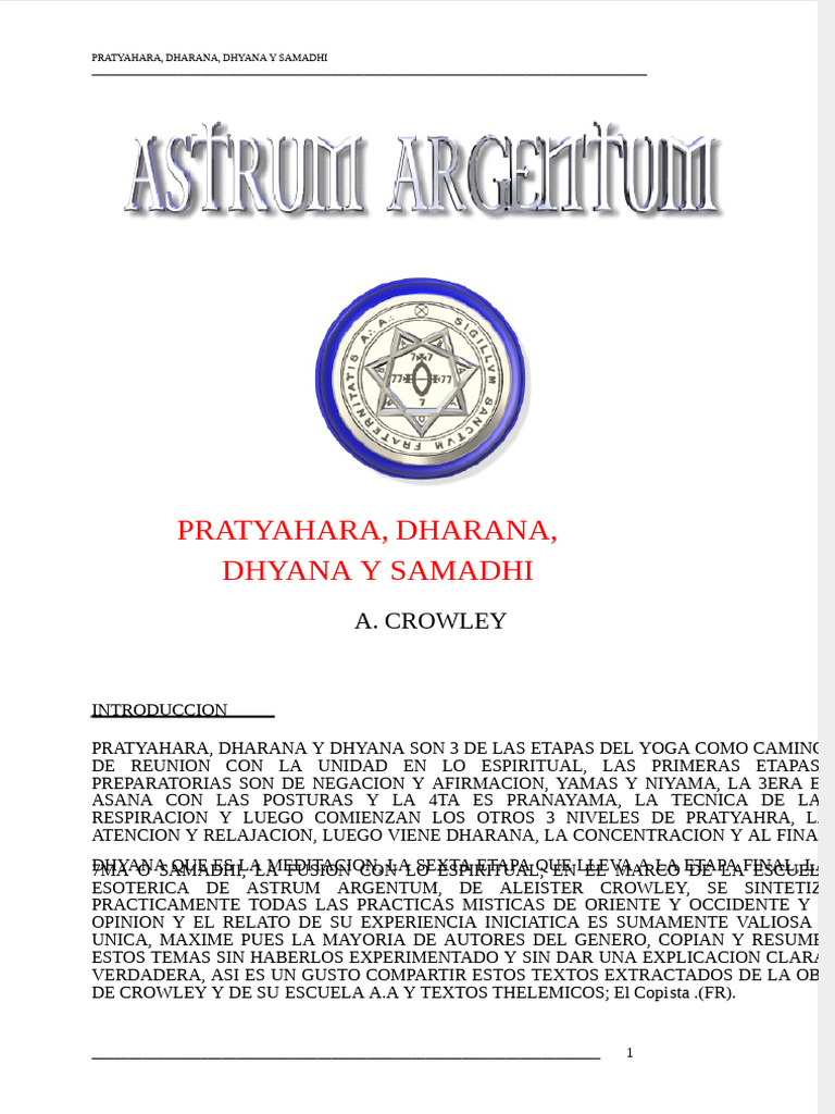 Aleister Crowley - Astrum Argentum | PDF | Experiencia | Pensamiento