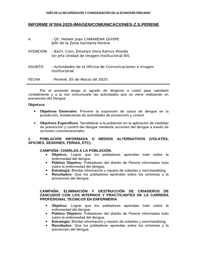 INFORMES 2025 Marzo | PDF