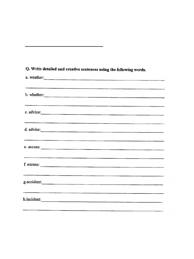 Year-9-Creative-Sentences-1 | PDF