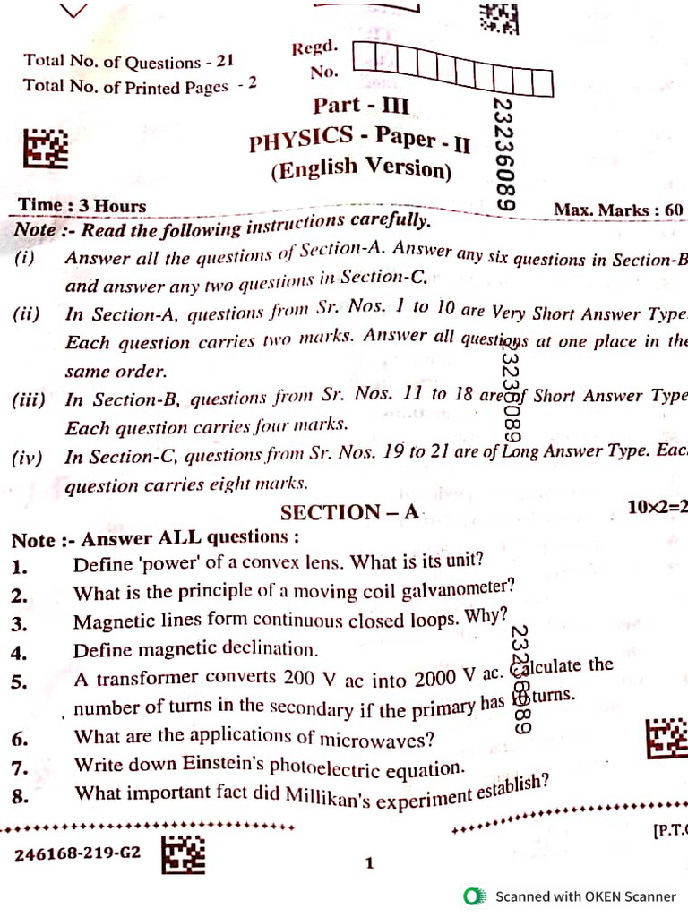 Apbie Senior Physics | PDF