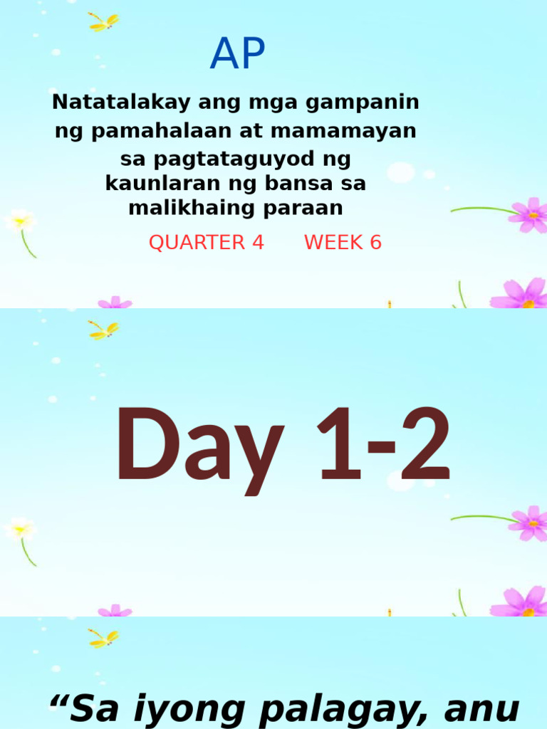 Q4 PPT Week 6 Ap-6 | PDF