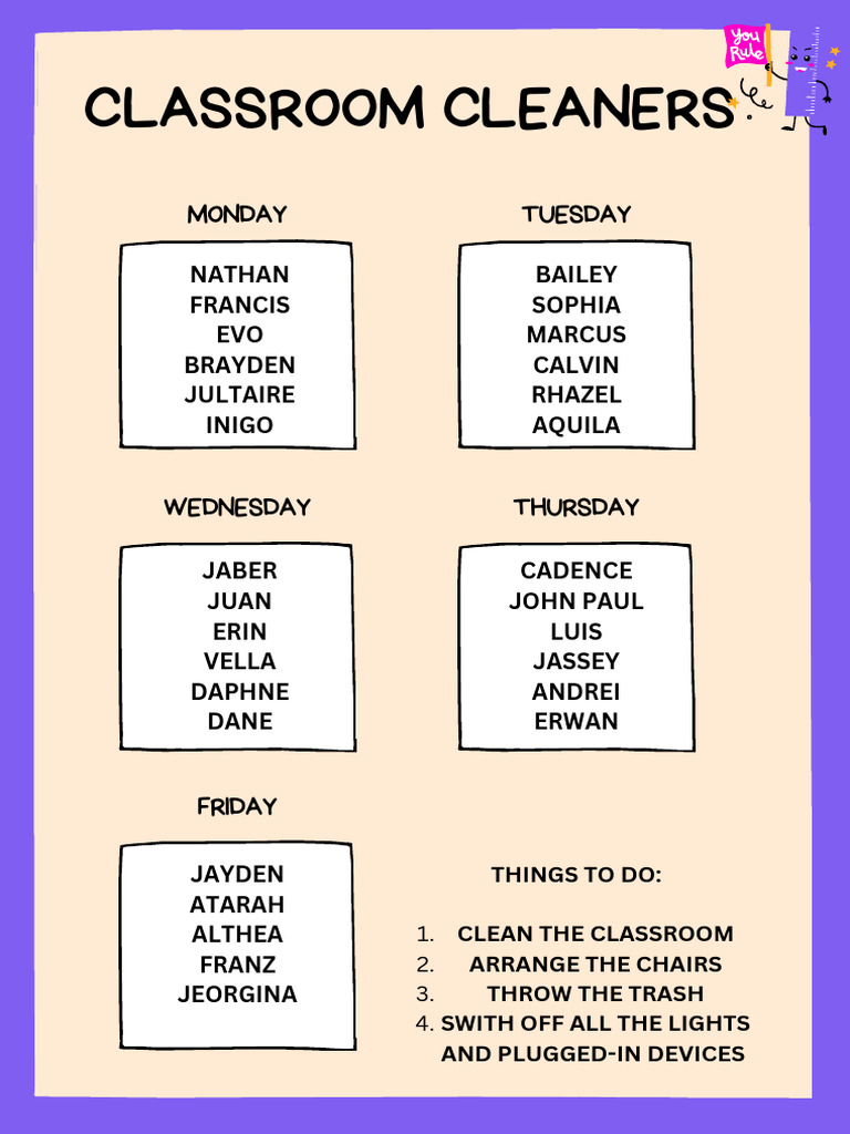 Classroom Cleaners | PDF