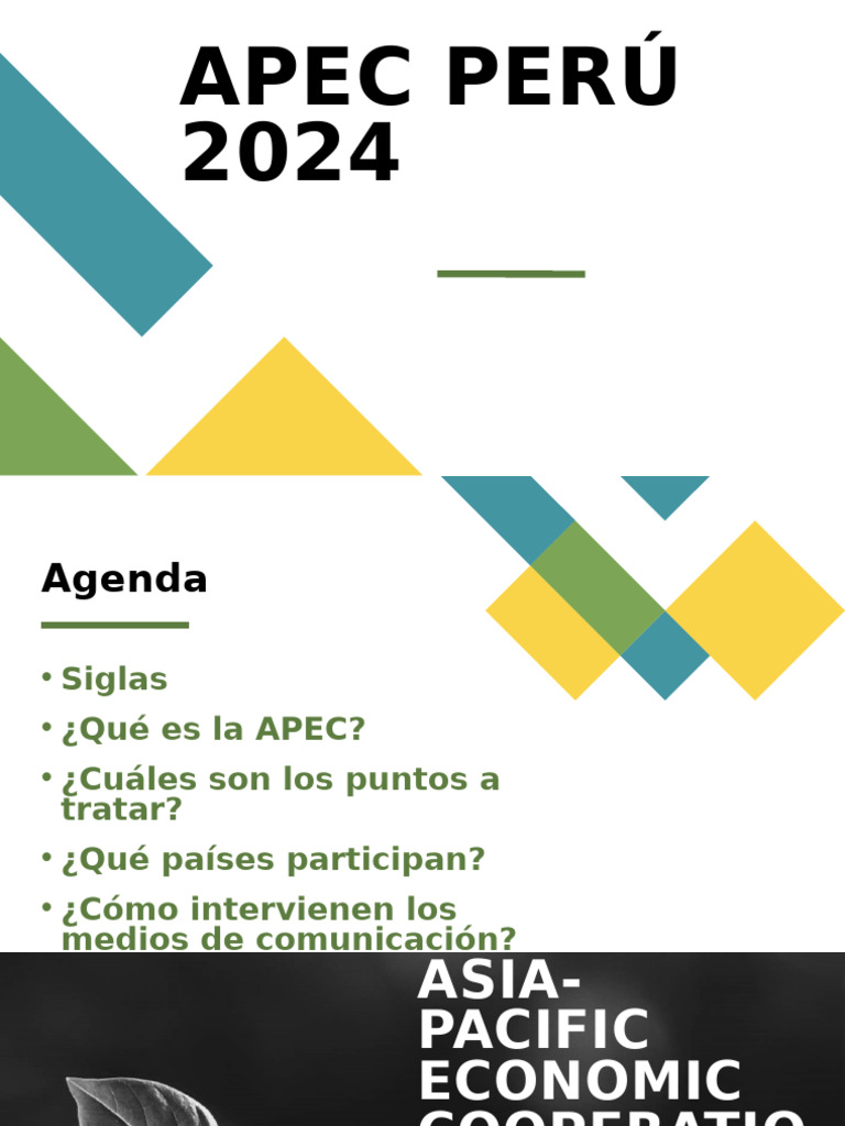 APEC Perú 2024: Agenda y Participación | PDF | Cooperacion economica ...