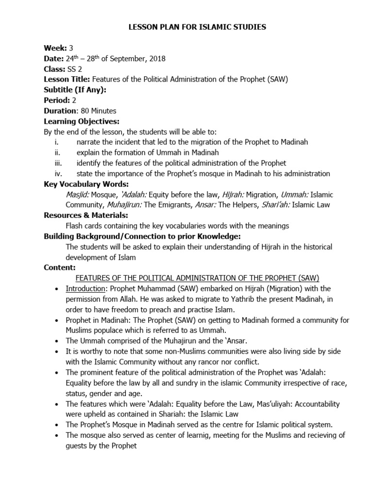 Political Administration in Islamic Studies | PDF | Caliphate | Medina