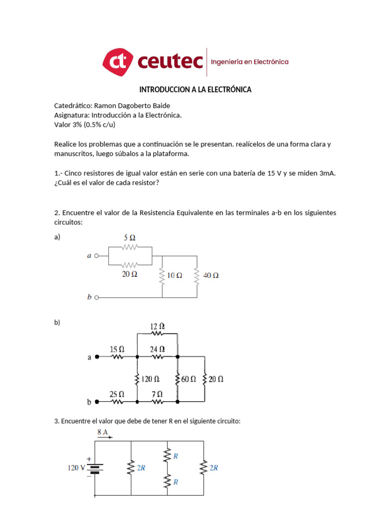 Actividad 3.1_Circuitos en Serie - Paralelos y Mixtos-2 | PDF