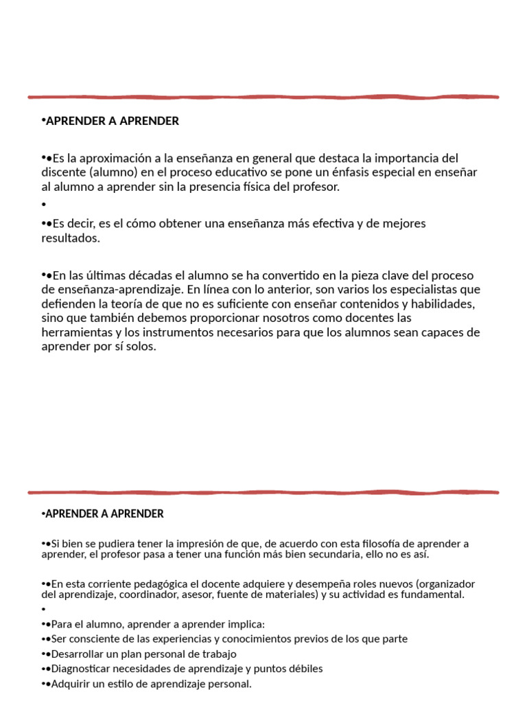 Aprender A Aprender | PDF | Aprendizaje | Enseñando