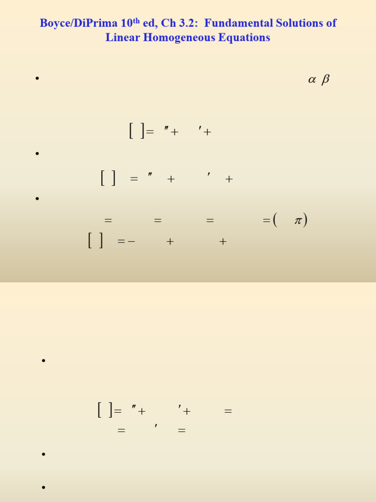 Boyce DE 10e PPT ch03 2 FINAL | PDF | Function (Mathematics) | Equations