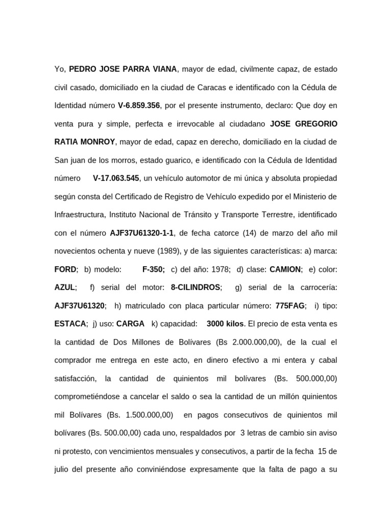 Picaro 1 | PDF | Pagaré