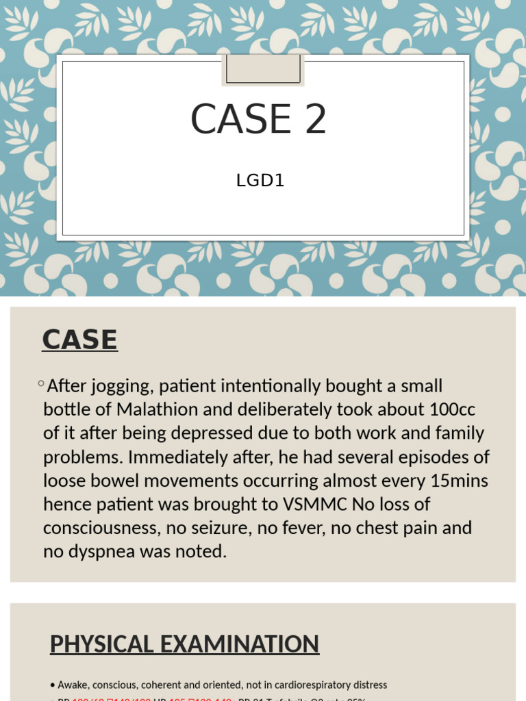 Malathion Poisoning Case Study | PDF