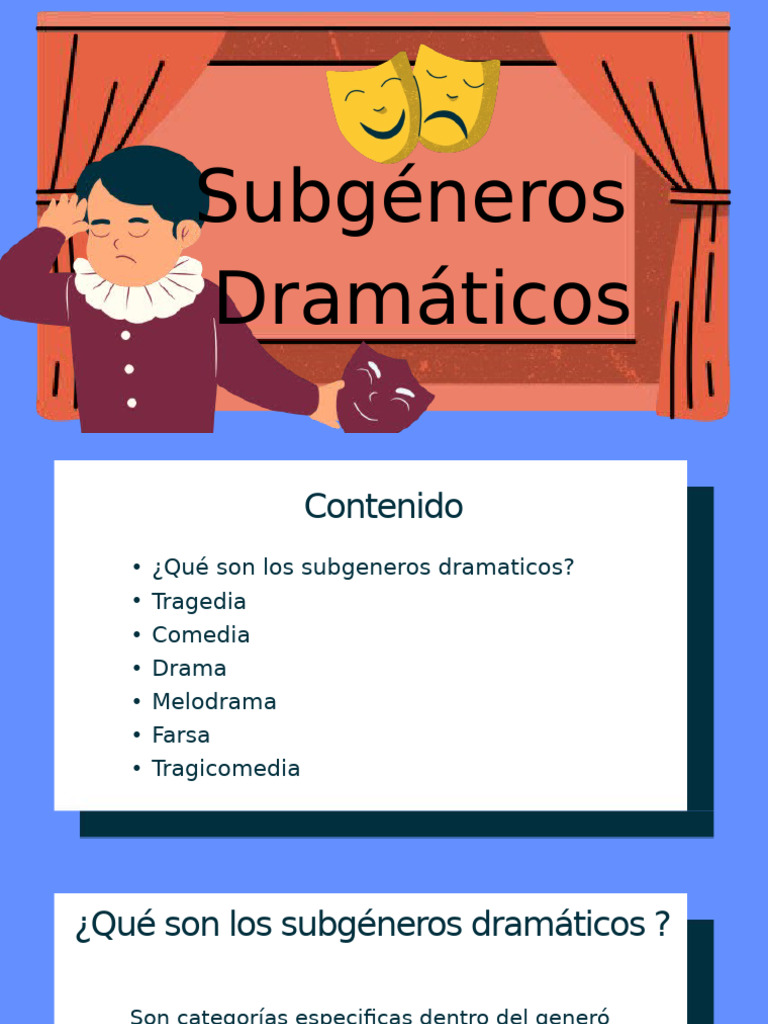 Subgeneros Dramaticos - 20250303 - 073434 - 0000 | PDF | Tragedia | Comedia