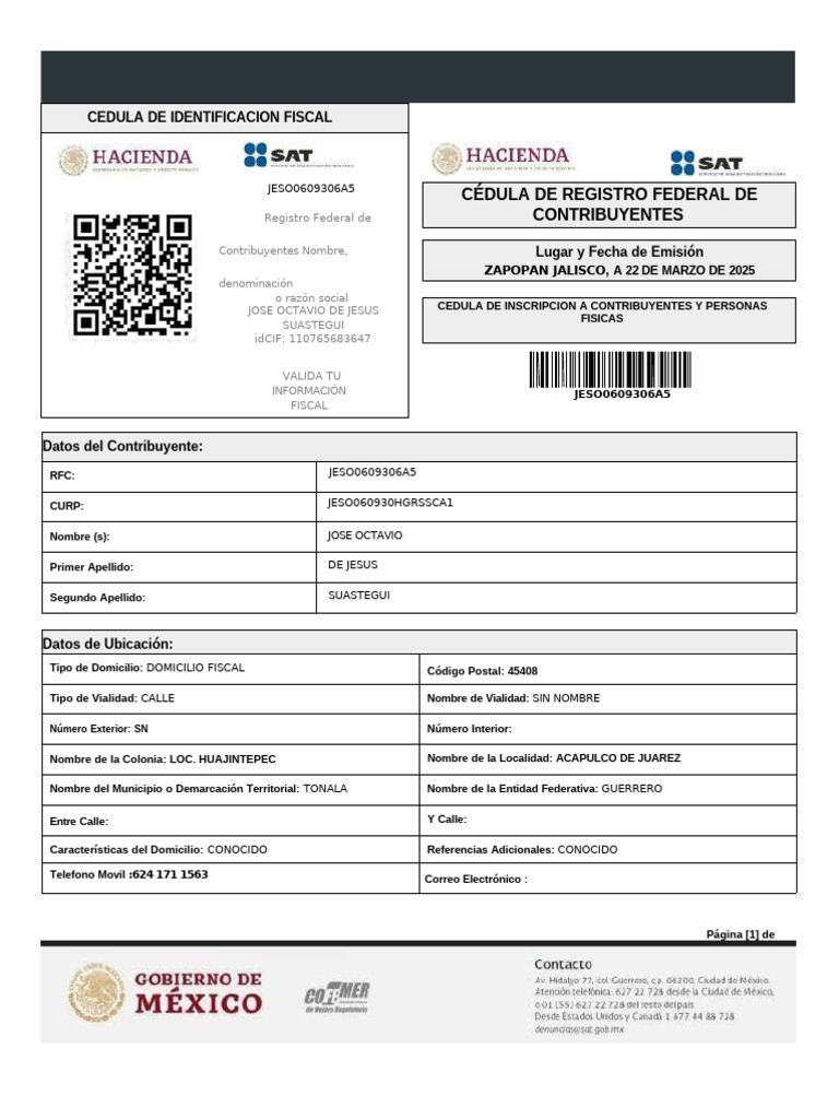 Jeso0609306a5 RFC | PDF | Gobierno