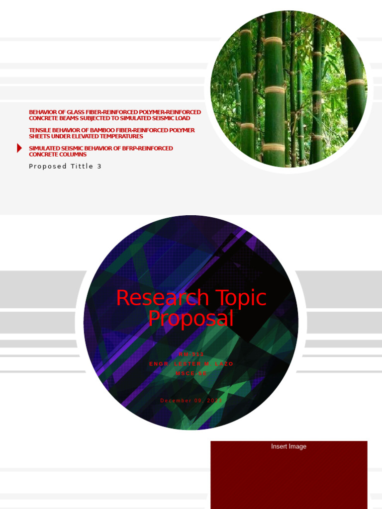 Title Proposal - Lester Lazo | PDF | Concrete | Reinforced Concrete