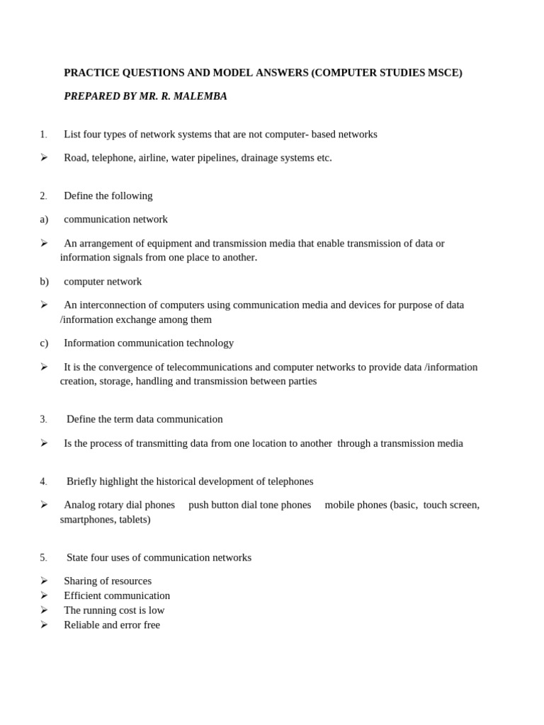 Practice Question and Answers | PDF | Computer Network | Router (Computing)