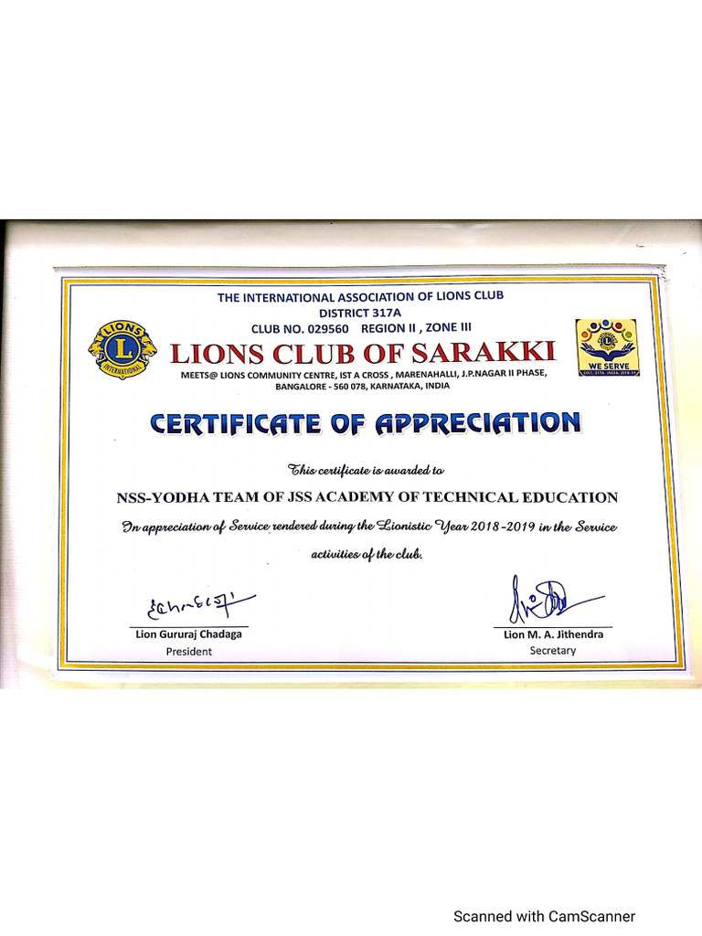 Appreciation Letter Received by Nss Unit | PDF