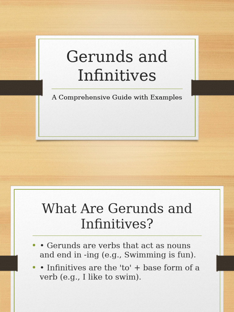 Gerunds vs Infinitives: Key Differences | PDF