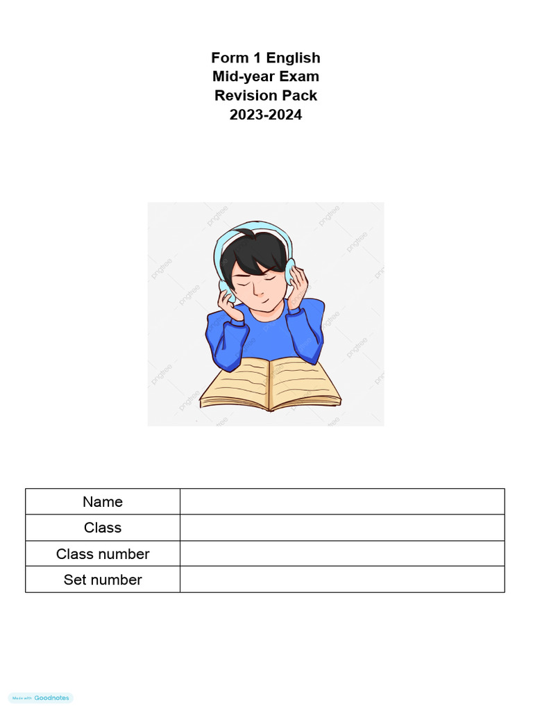 Form 1 English Mid-Year Exam Guide | PDF | Auction | Adjective