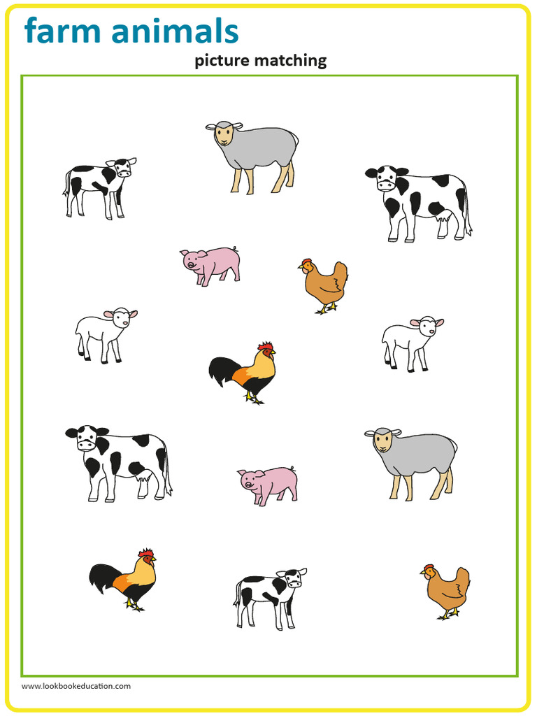 Worksheet Picture Matching Farm | PDF