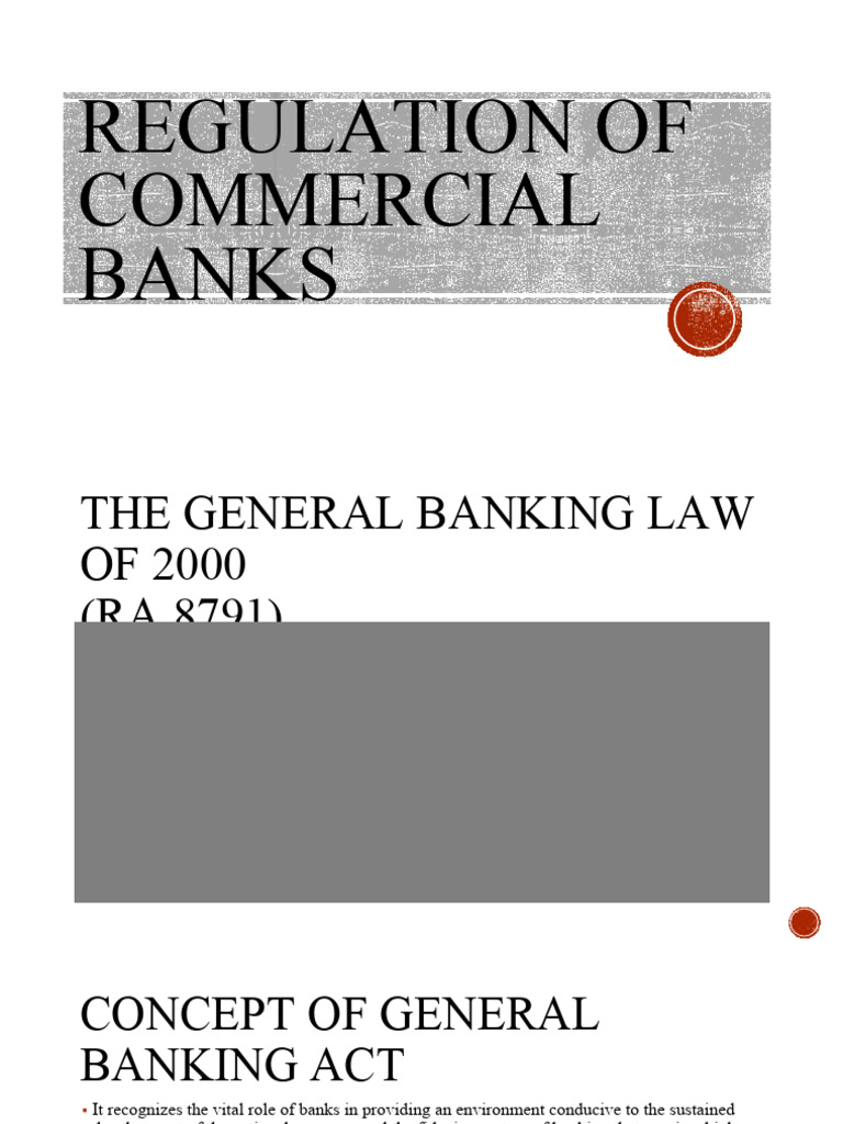FINN11B - 11. Regulation of Commercial Banks | PDF | Banks | Loans