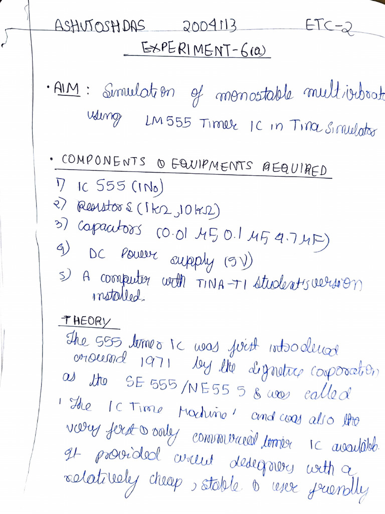 AIC LAB EXPT6 (A) | PDF | Electronic Circuits | Electrical Circuits