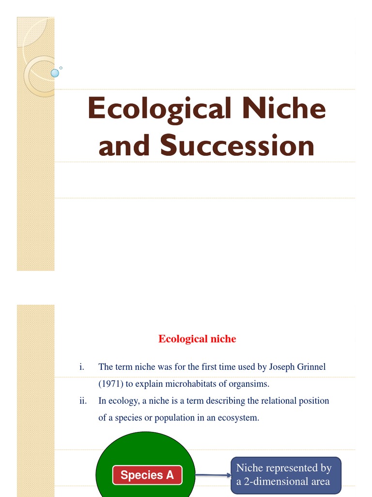 Ecosystem Types, Niche and Succession | PDF | Ecological Niche | Ecology