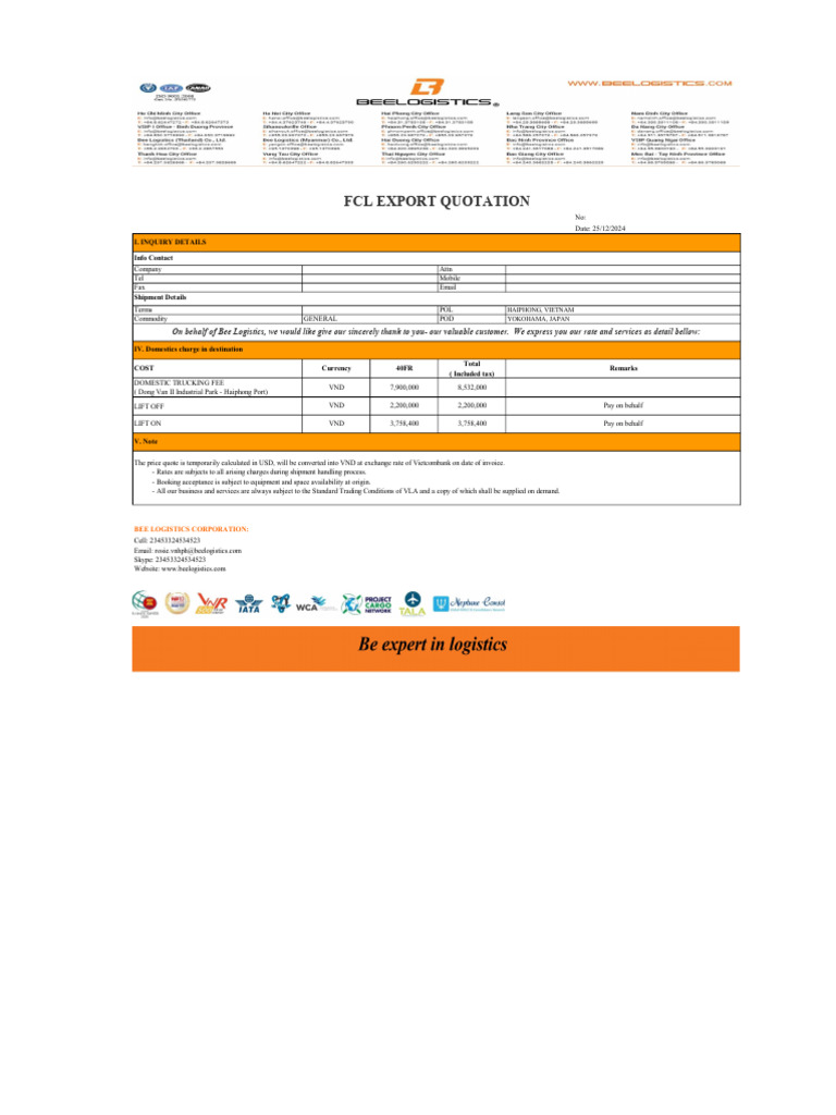 Quotation HPH - Yokohama Soltec 2 | PDF | Foreign Exchange Market | Economies