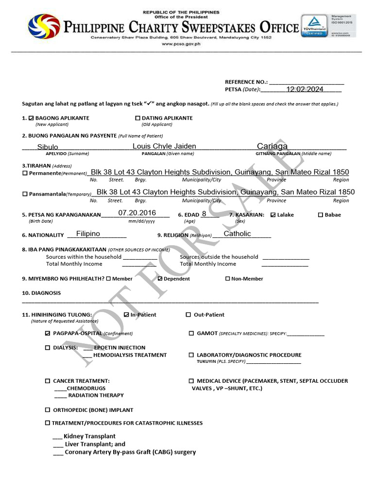 MAP Application Form for Medical Aid | PDF | Coronary Artery Bypass ...