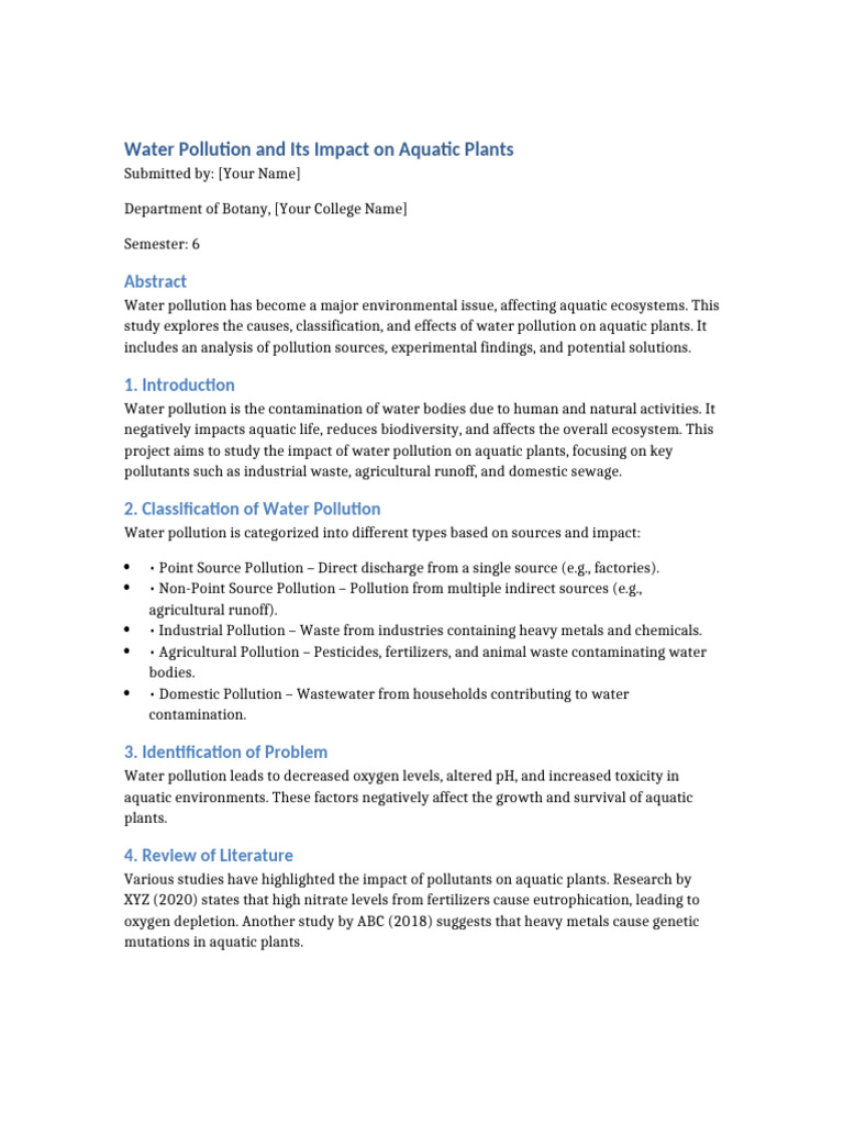 Water_Pollution_Final_Project | PDF | Water Pollution | Hydrology