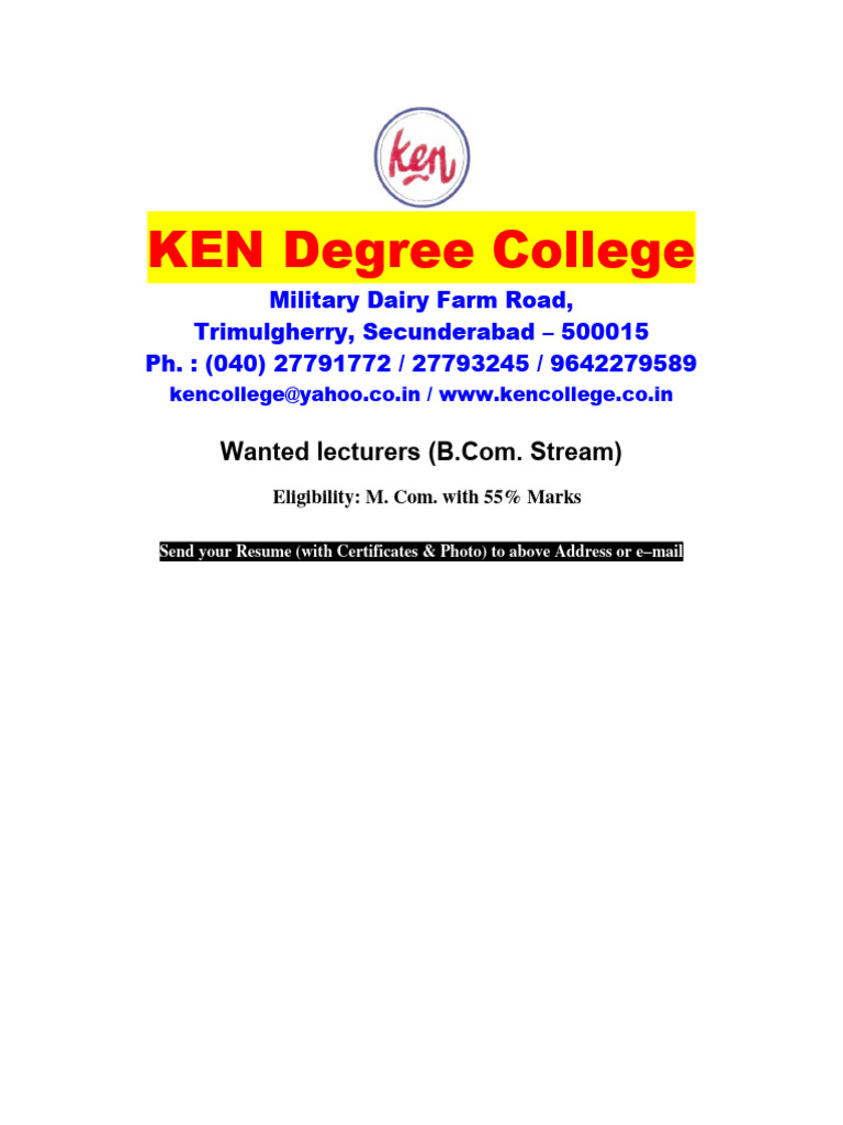 KEN Degree College | PDF