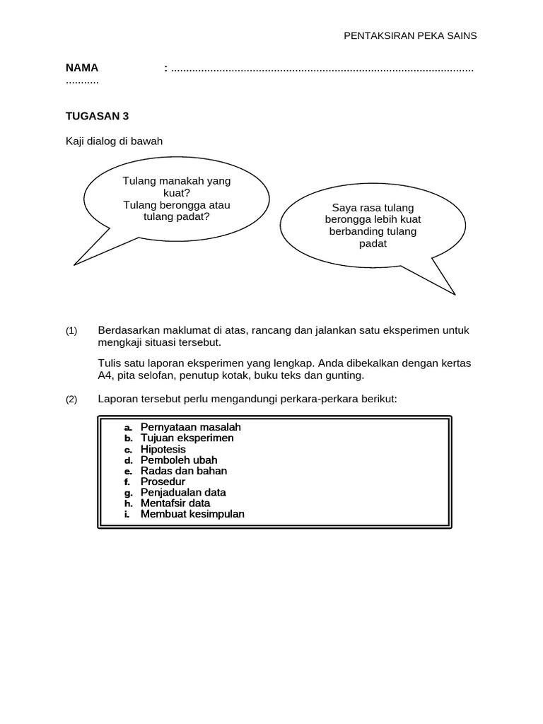 Peka Sains t4 (Tugasan 3) | PDF
