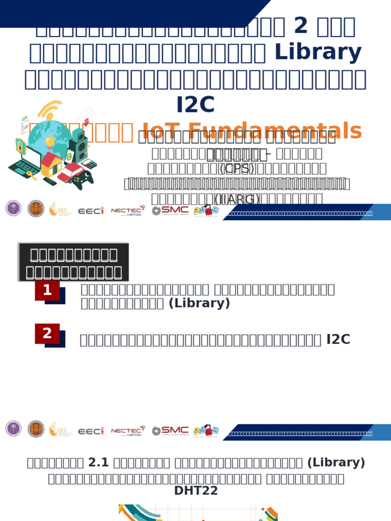 หน่วยการเรียนรู้ที่ 2 การเขียนโปรแกรมโดยใช้ Library และการเชื่อมต่อพอร์ตอนุกรม I2C | PDF