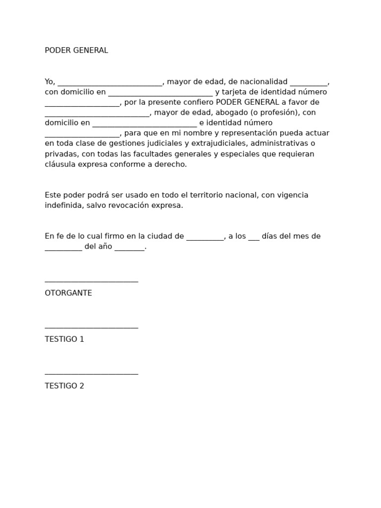 Poder General | PDF