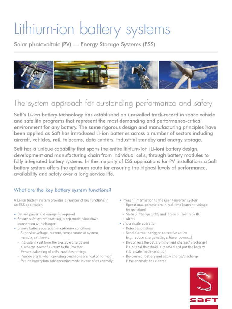 Li Ion Battery System TechnicalSheet en 0514 Protected | PDF | Lithium ...