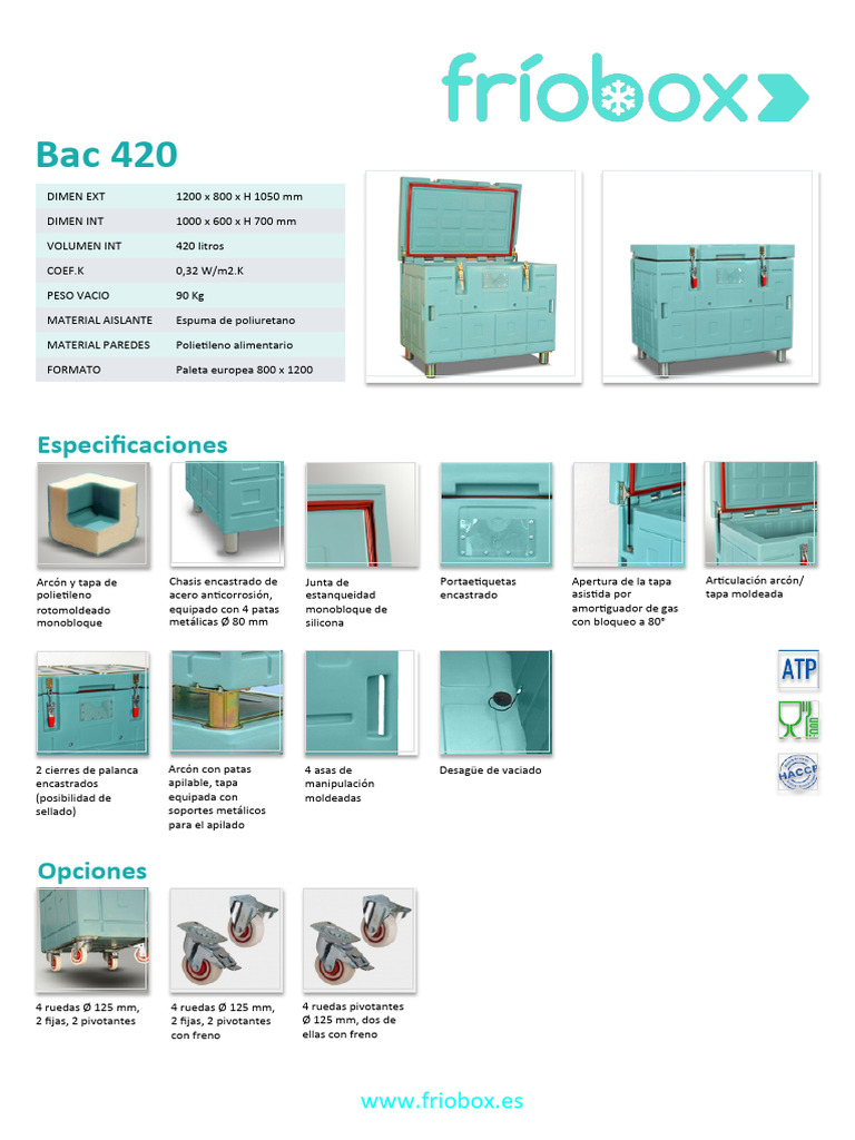 Dimensiones y Especificaciones Bac 420 | PDF