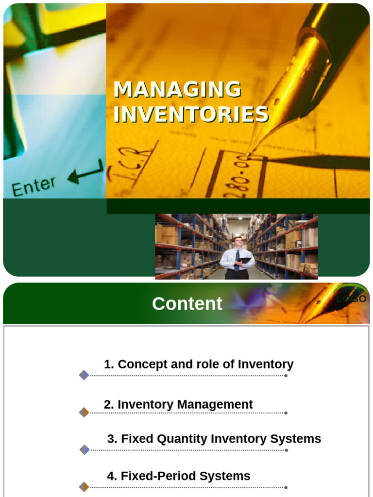 D7&8 - Managing Inventories | PDF | Inventory | Supply Chain Management
