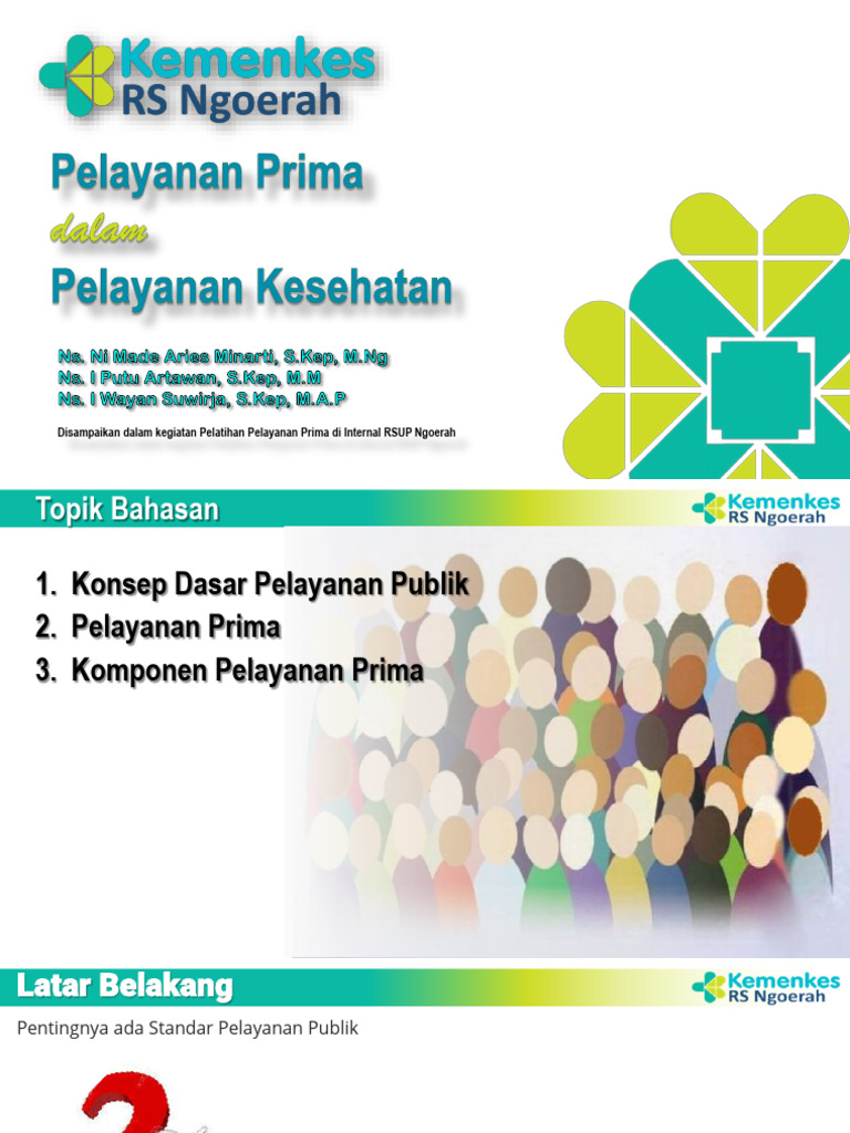 Komponen Pelayanan Prima Kesehatan | PDF