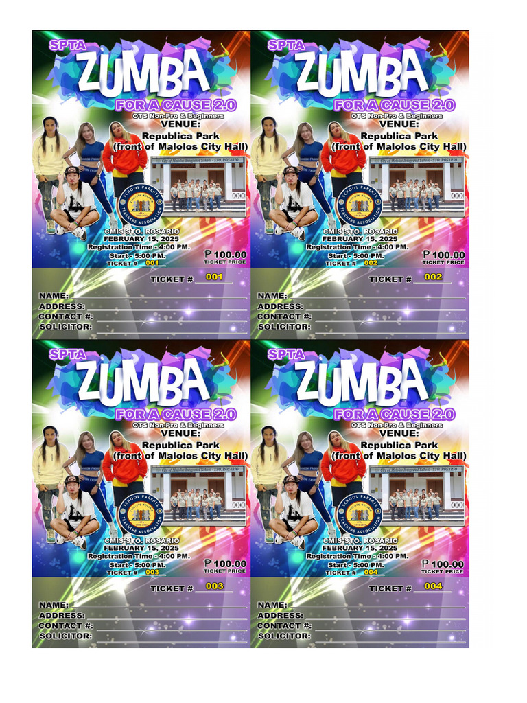 Zumba Ticket | PDF
