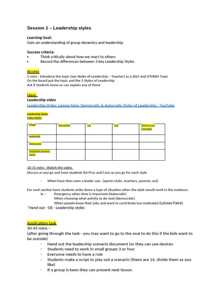 Understanding Leadership Styles in Groups | PDF