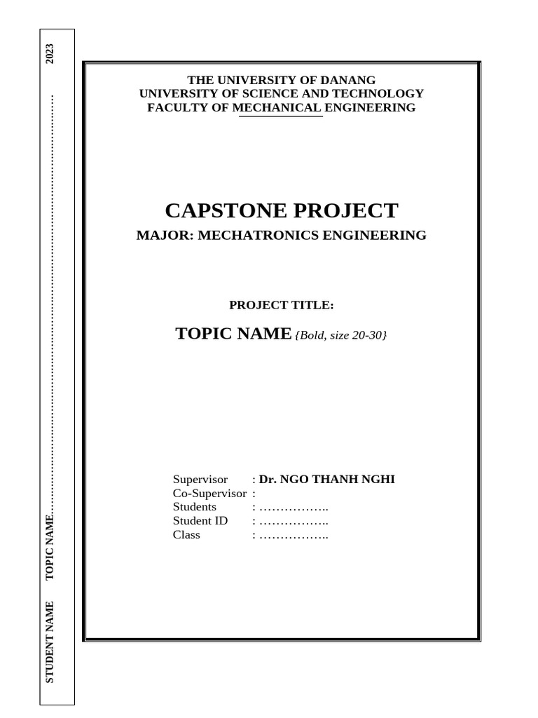 Mechatronics Capstone Project Overview | PDF