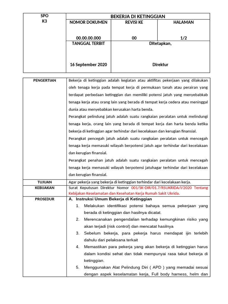 Bekerja Di Ketinggian | PDF