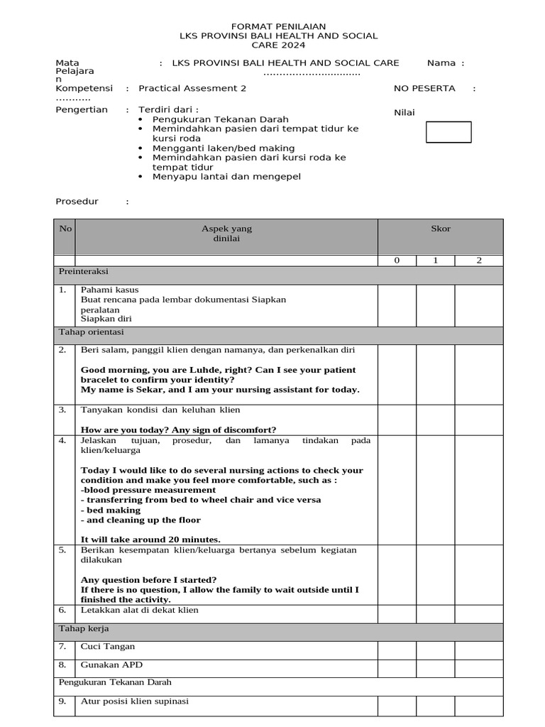 Sop English Practical Assessment 2 | PDF