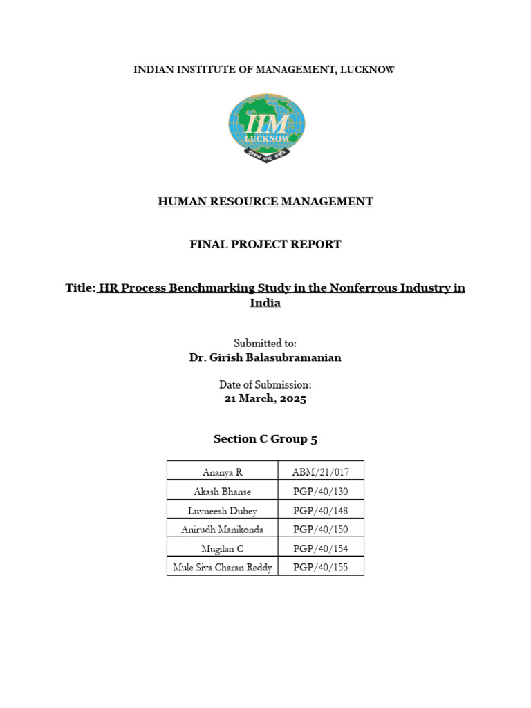 HRM G5 Sec C Project Report | PDF | Recruitment | Employment
