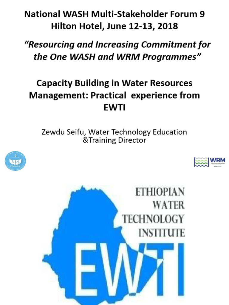 EWTI Capacity Building in Water Management | PDF | Capacity Building ...